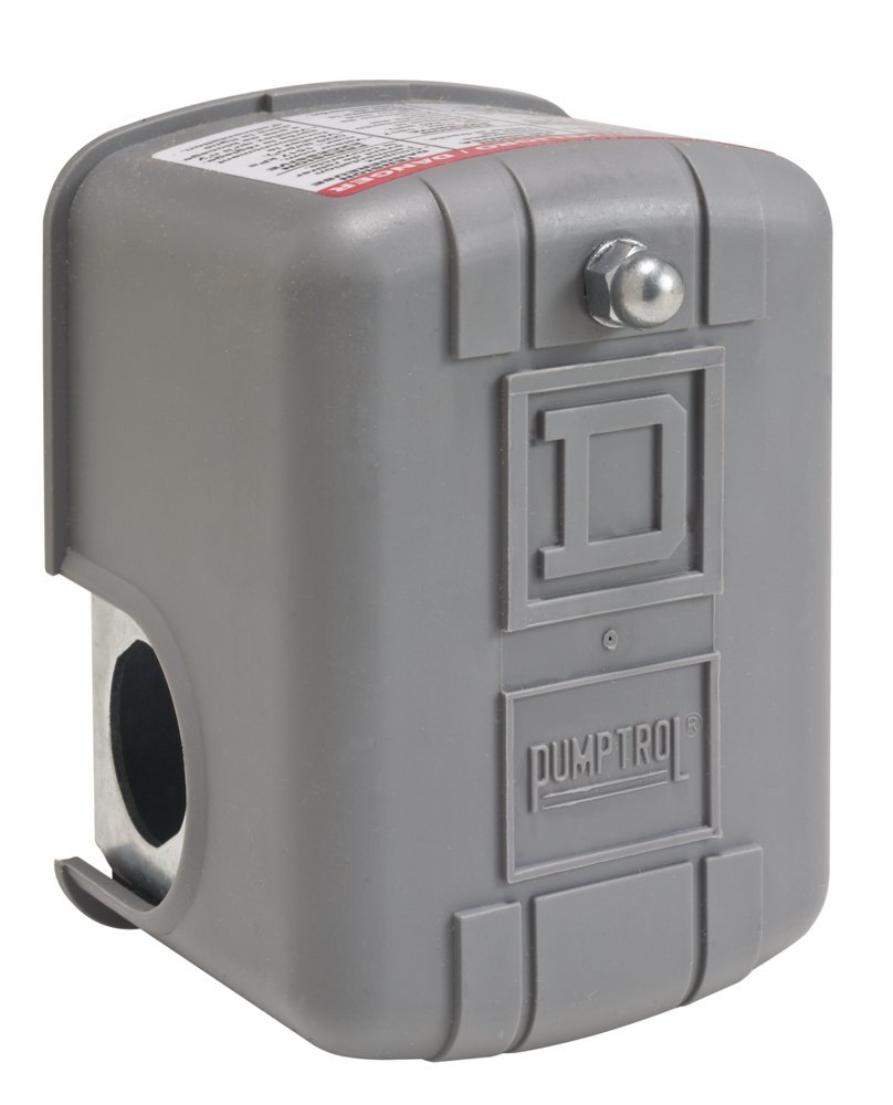 Telemecanique Sensors 9013FYG2J24P Air-Pump Pressure Switch, NEMA 1, 40-60 psi Pressure Setting, 20-65 psi Cut-Out, 15-30 psi Adjustable Differential, Pulsation Plug