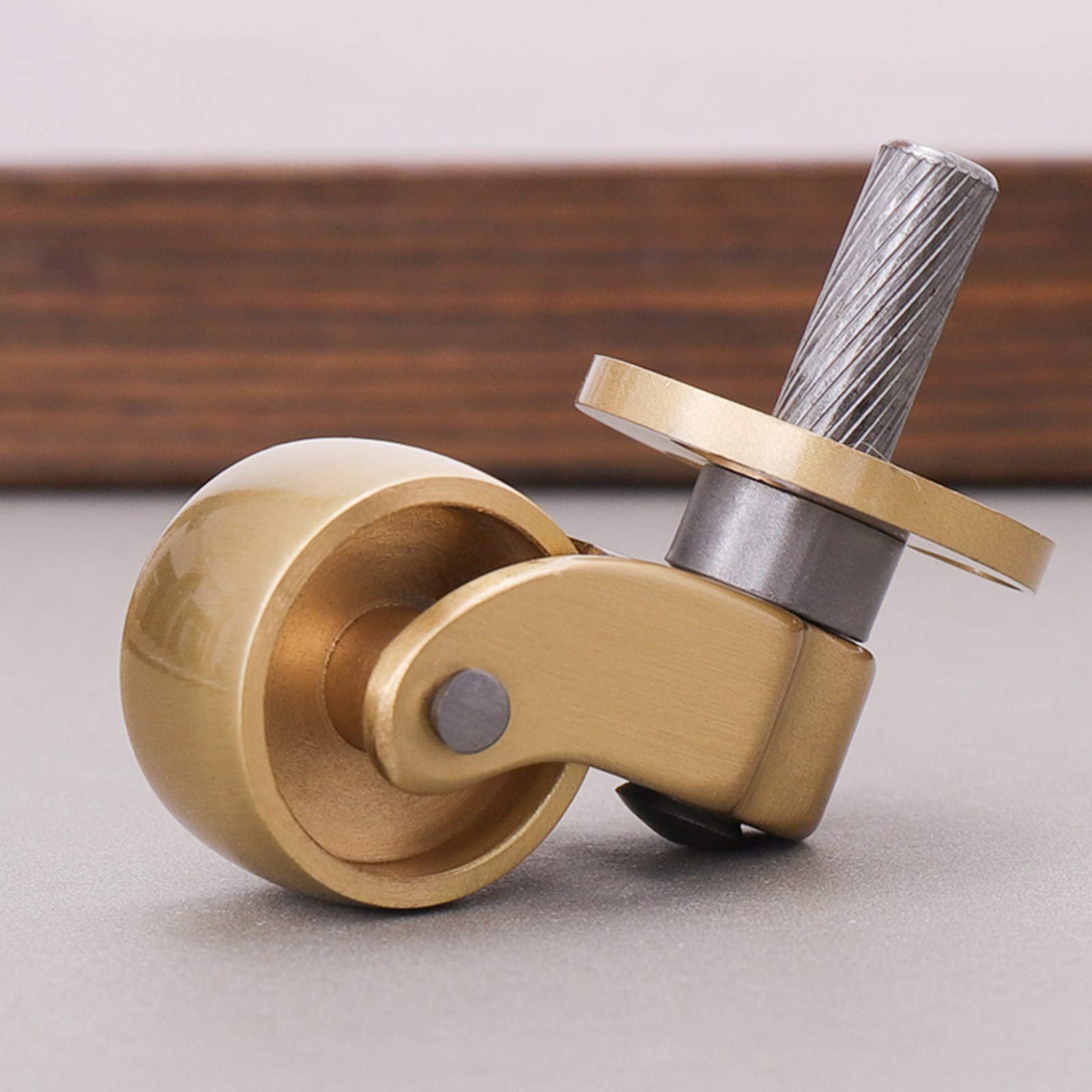 Wheel Plate Casters Solid Brass Furniture Swivel Casters Wheel,1" 25mm Universal Casters Wheels,Polished,Antique Vintage Moving Caster Wheels,Mute Castors,Bolt Style,Suitable for Sofas Piano Feet,