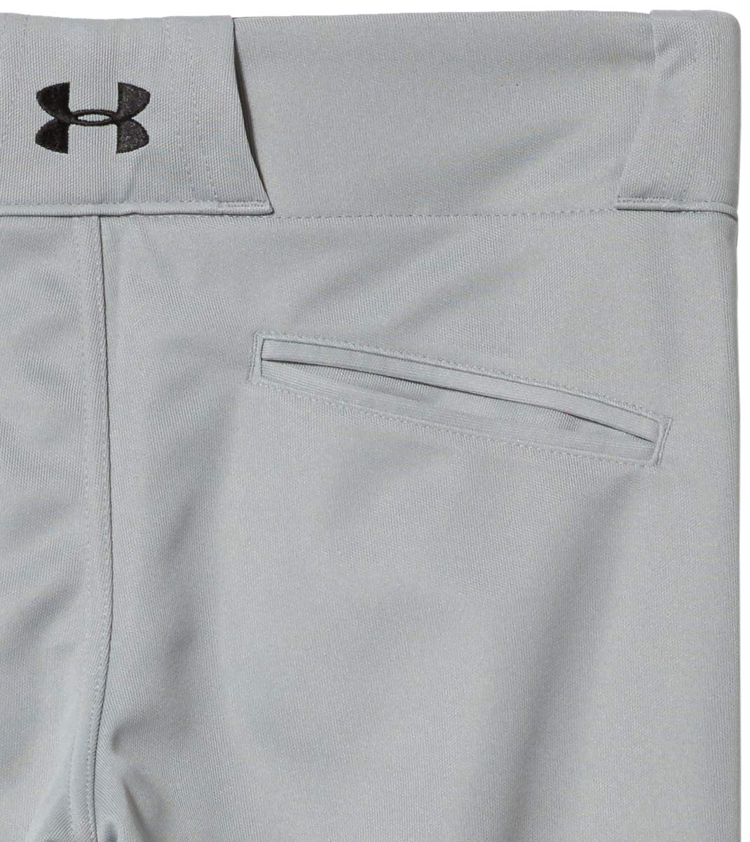 Under Armour Men's Ace Relaxed Pant - Piped, Baseball Gray//Black, Youth Small