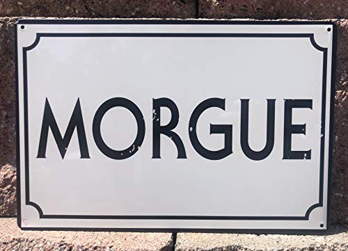 Toothsome Studios Morgue 12" x 8" Tin Sign