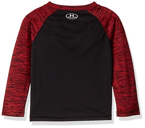 Under Armour Toddler Boy's Raglan Long Sleeve Shirt Shirt, Black F, 2T