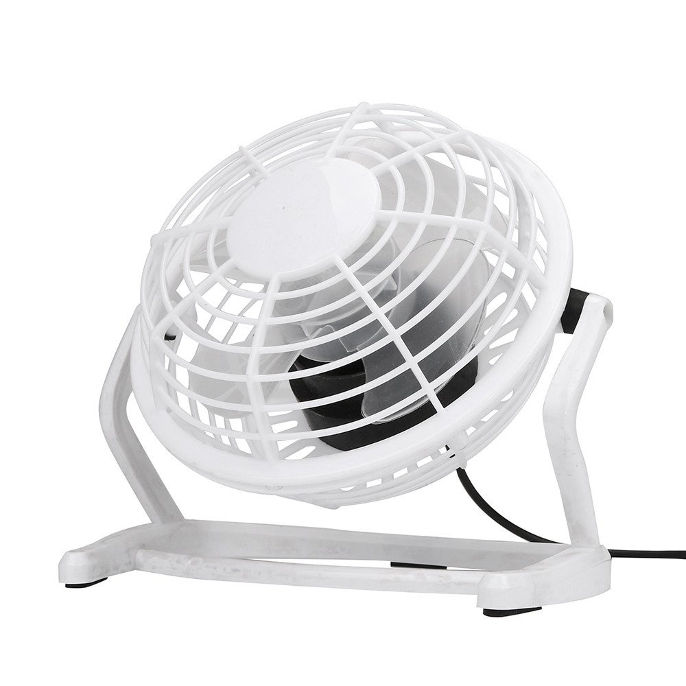 Wffo Notebook Laptop Computer Portable Super Mute PC USB Cooler Desk Mini Fan New (White)