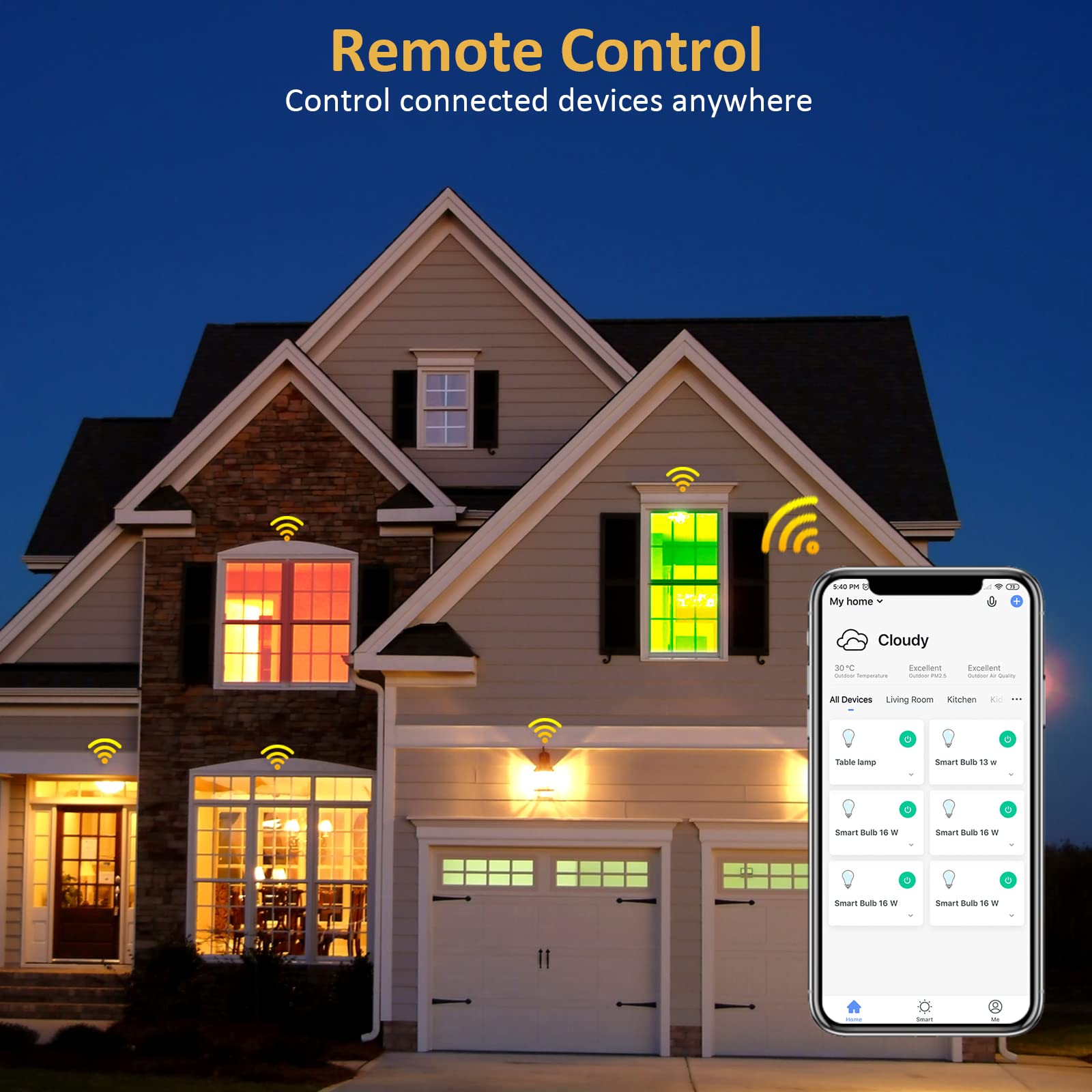 Upgrade Smart Bulb,16W 1600Lumen(150W Equivalent) Ultra Bright Led Full Color Light Changing Bulbs Work with Alexa,Google Home(No Hub Required),2.4G WiFi BR30 Flood Smart Light Bulbs