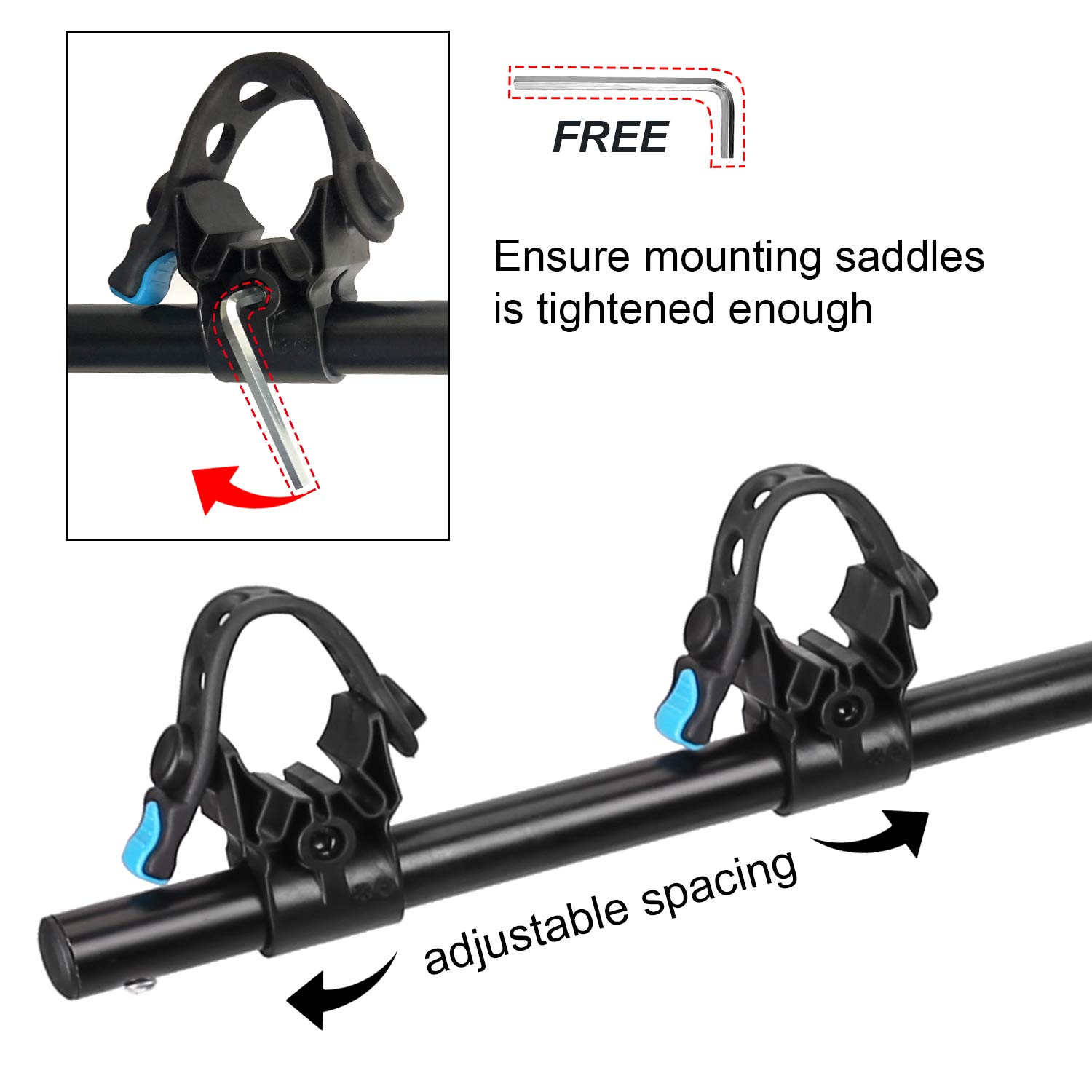 XCAR 4-Bike Bicycle Carrier Racks Hitch Mount Double Foldable Rack for Cars, Trucks, SUV's and minivans Fit for 2 Inch Hitch Receiver