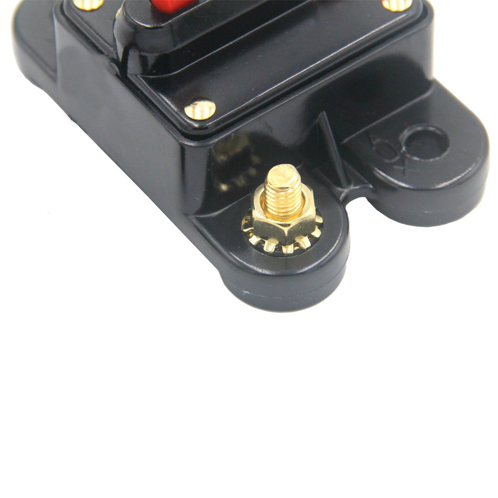 ZOOKOTO 12V-24V DC 150A Circuit Breaker Manual Reset Stereo Audio Fuse Holder 150amp for Trolling Motor Auto Car