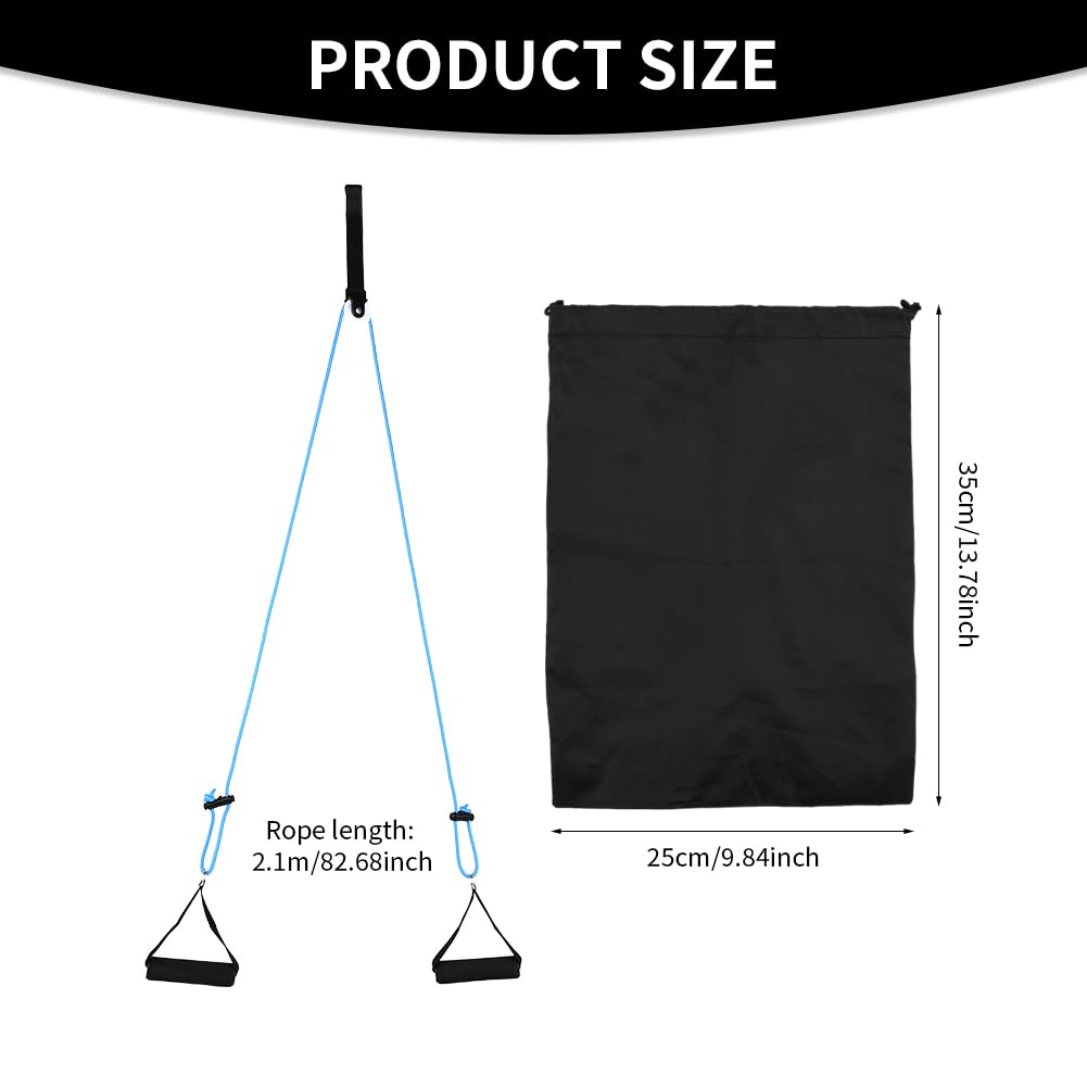 Xiaokeis Shoulder Pulley, Multi-Use Pulleys for Shoulder Rehab Over Door, Arm Rehabilitation Assisting Exercise Equipment with Storage Bag, Exercise Pulley for Physical Therapys(Blue+Black)