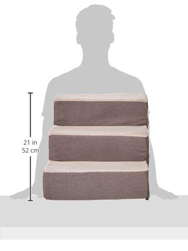 ZINUS Easy Pet Stairs / Pet Ramp / Pet Ladder, Small, Sand