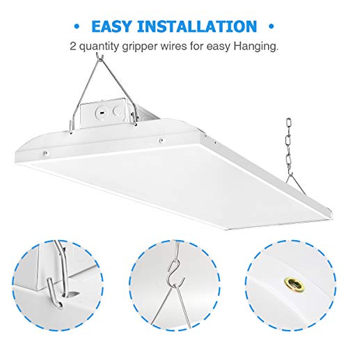 ZJOJO Linear LED High Bay Light 4FT, 321W 45000lm 0-10V dimmable 5000K Daylight [800-1000W Fluorescent Equiv.] Motion Sensor Optional, Indoor Commercial Warehouse Area Light for 321W 1pack