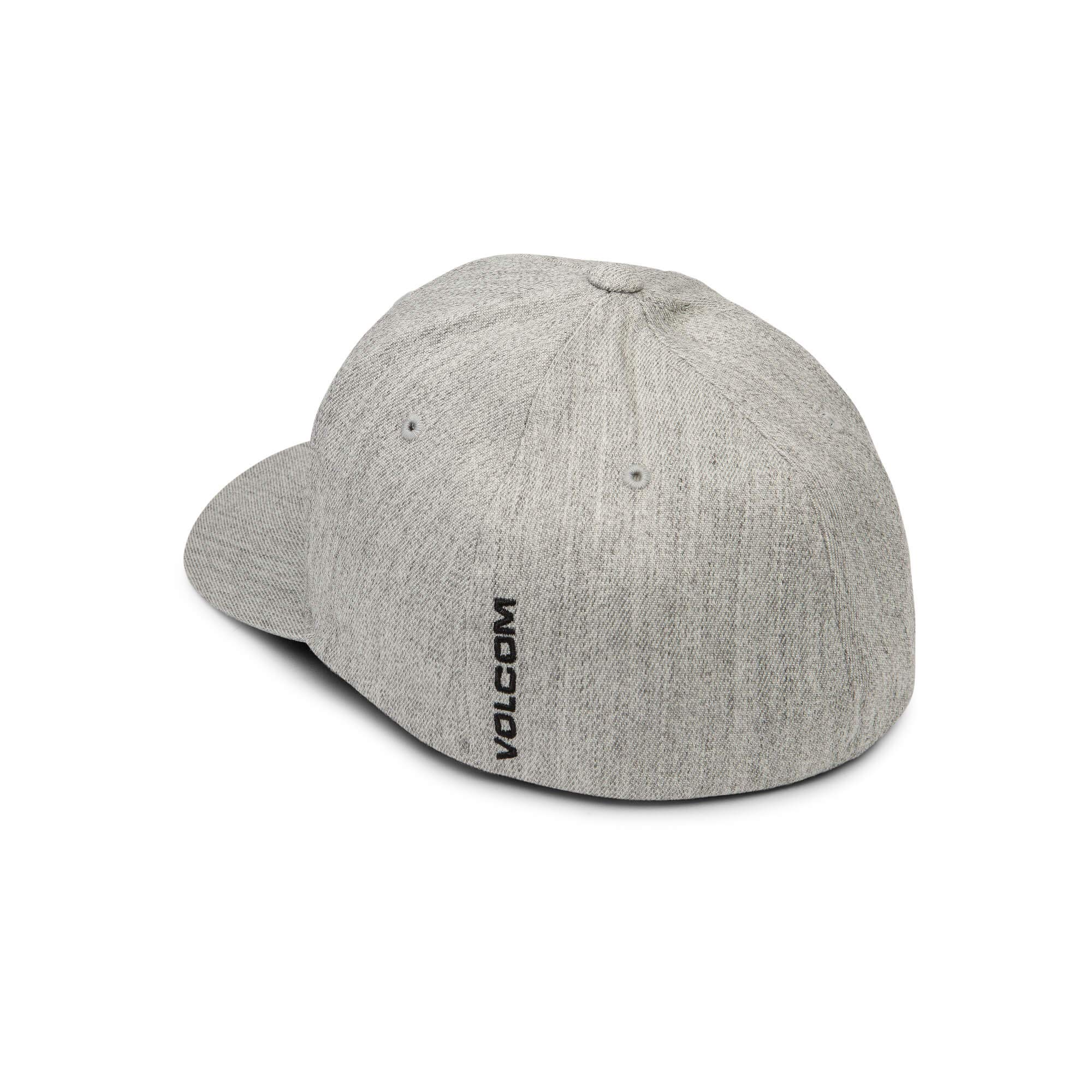 Volcom unisex adult Full Stone Flex Fit Baseball Cap, Grey Vintage, Large-X-Large US
