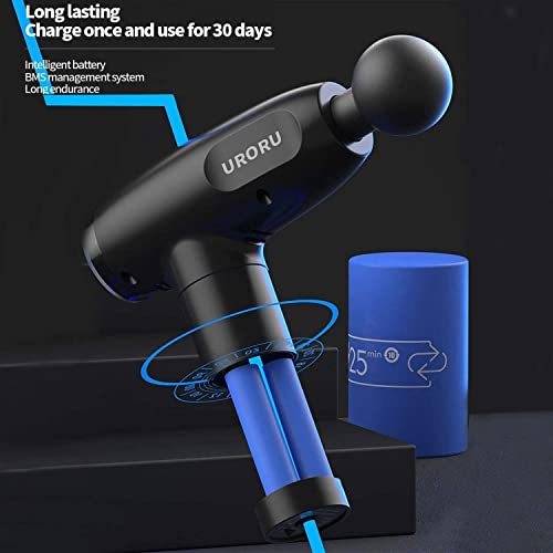 URORU Massage Gun Deep Tissue Massager Back Massager for Athletes Portable Body Muscle Massager Professional Lightweight andheld Deep Tissue Massager Black