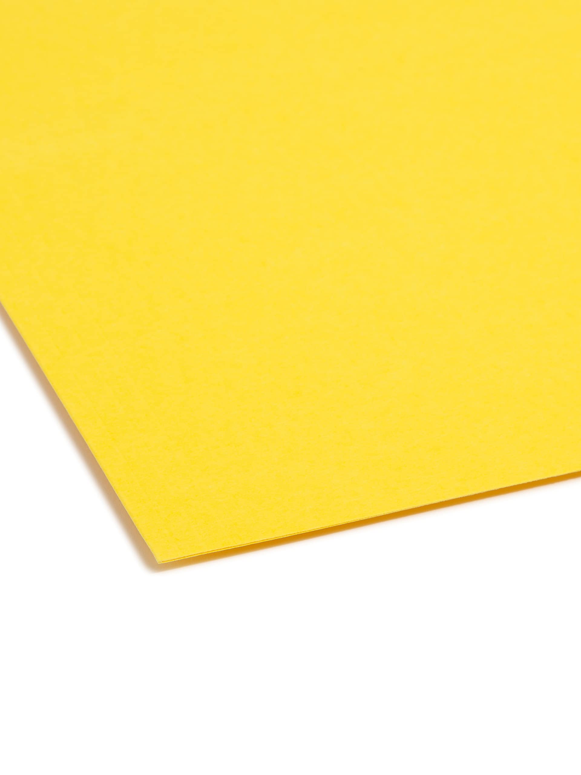 Smead Fastener File Folder, 2 Fasteners, Reinforced 1/3-Cut Tab, Letter Size, Yellow, 50 per Box (12940)