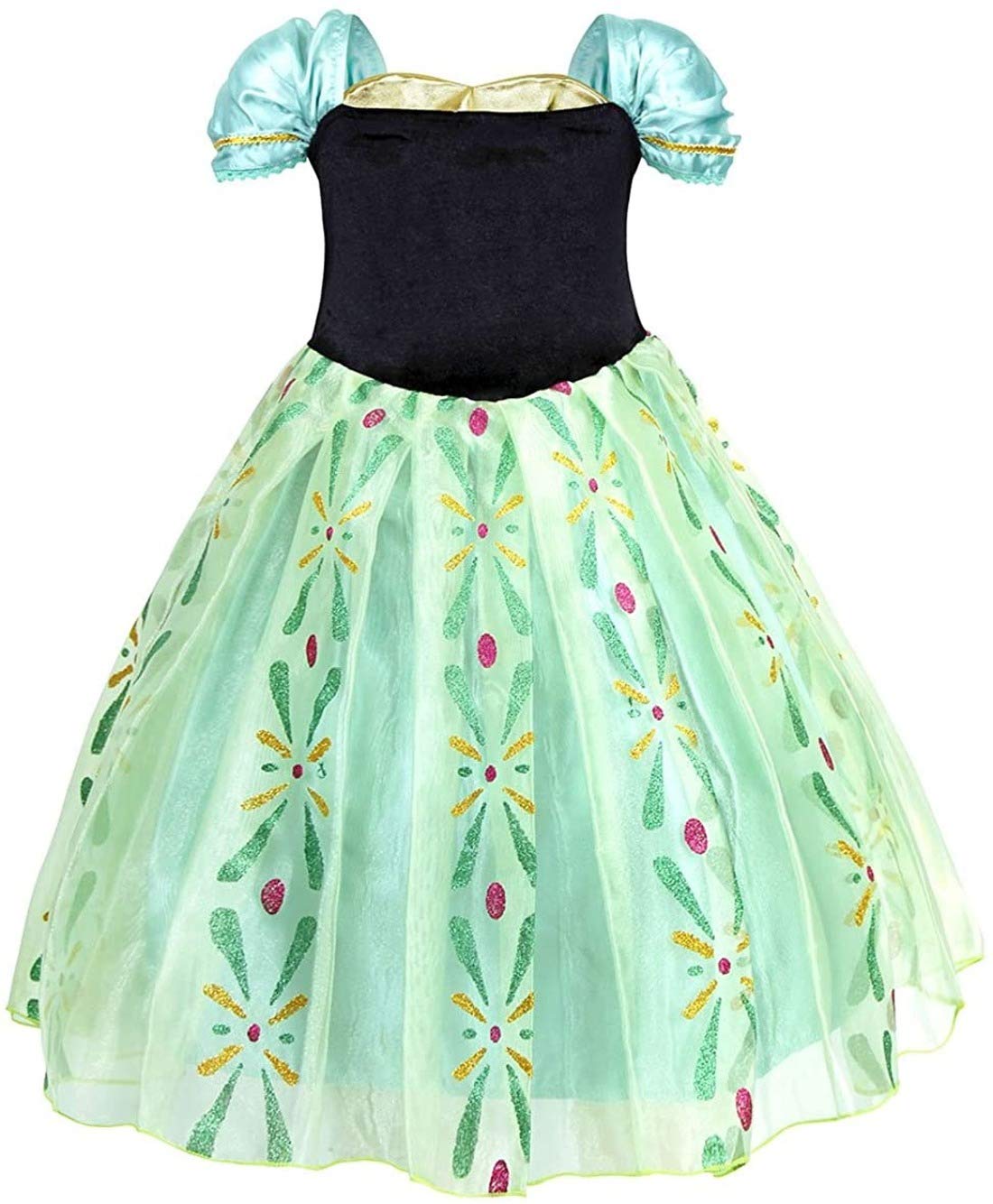 Xinfenglai Green Girls Cosplay Dance Dress Princess Costumes (4-5T)