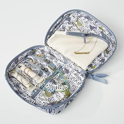 Vera Bradley Women's Cotton Zip-around Jewelry Organizer Case, Sunflowers - Recycled Cotton, One Size