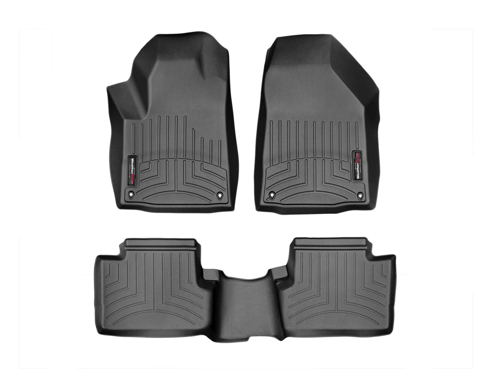 WeatherTech Custom Fit FloorLiners for Jeep Cherokee - 1st & 2nd Row (448331-445662), Black