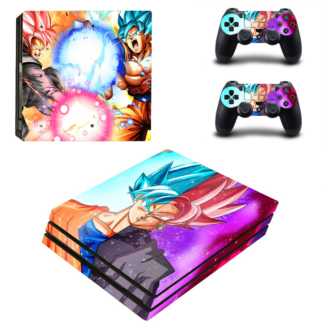 Vanknight PS4 Pro Unique Skin Decal Stickers Set for PlayStation Console Controllers