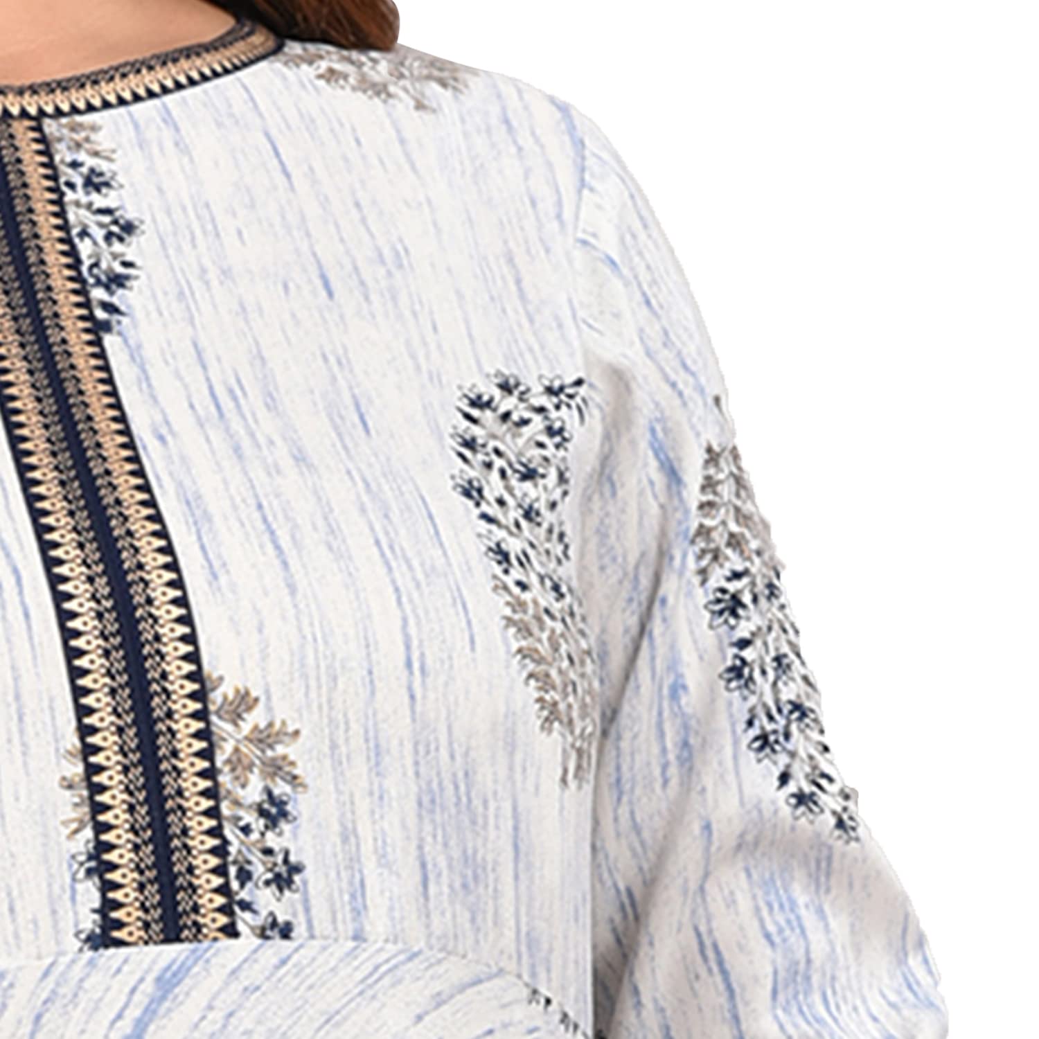 Yash Gallery Women's Rayon Tie Dye Print Anarkali Kurtis (White)