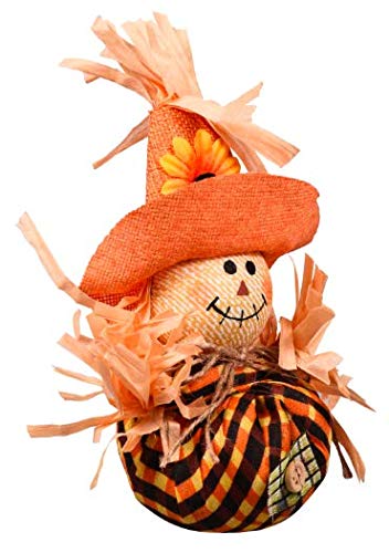 TopNotch Outlet Tabletop Scarecrow - Harvest Decor (4 Pc) Add a Homey Way to Accent Your Dining Table This Holiday Season - Primitive Fall Figurines - Tabletop Decoration