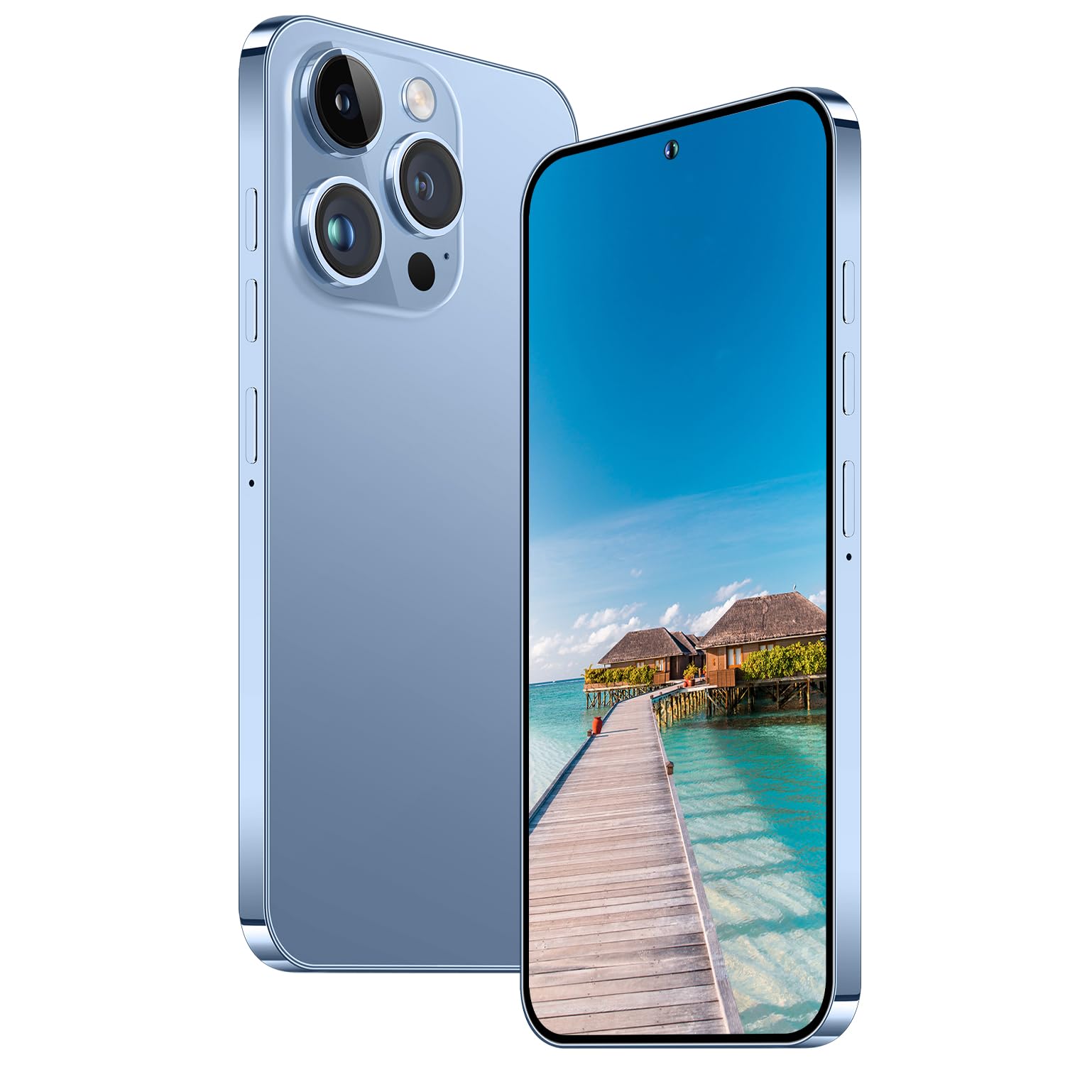 xixaomiro i14Pro Max 5G Cell Phone, Unlocked Android Smartphone, 8GB+512GB, 6.8'' Display Screen, 13MP+48MP Camera, 6000mAh Battery, Dual Sim Card,1TB Expandable Storage (Blue)