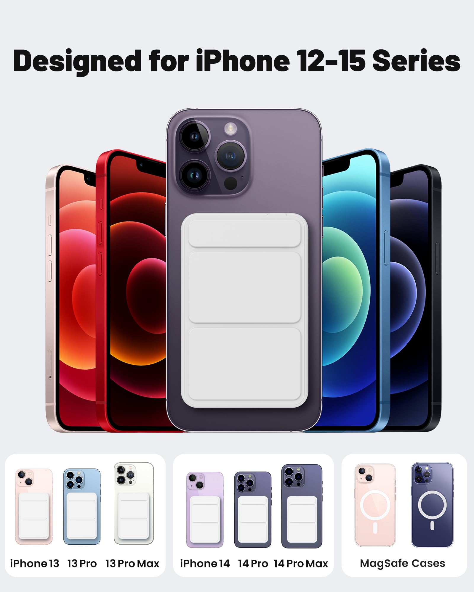 Yiisonger Magnetic Wireless Portable Charger, Foldable 10000mAh Battery Pack with USB-C Cable LED Display, Magnetic Power Bank 22.5W PD Fast Charging for iPhone 15/14/13/12/Pro/Mini/Pro Max(White)
