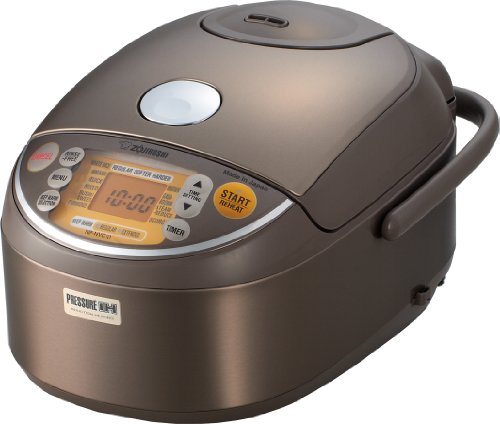 Zojirushi NP-NVC10 Induction Heating Pressure Cooker and Warmer, 5.5 Cup, Stainless Brown, Made in Japan