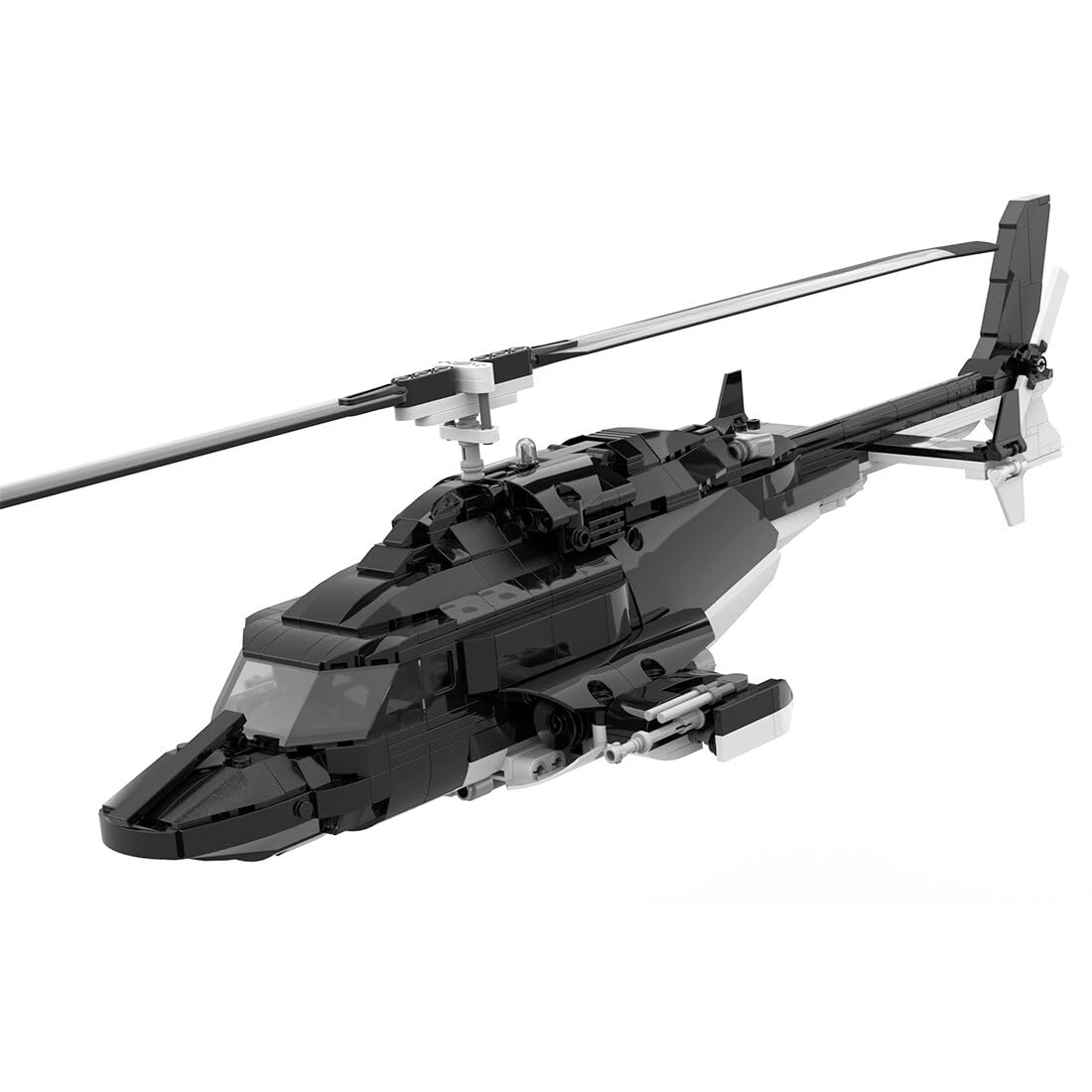 Vortix Military Helicopter Building Blocks Set, WW2 Airwolf Gunship Model Bricks Kit, Plane Construction Toys for Kids and Adults (1039PCS)