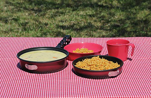 Texsport Kangaroo 5 piece Non-Stick Mess Kit Outdoor Camping Cookware Cook Set with Bowl, Cup and Storage Bag
