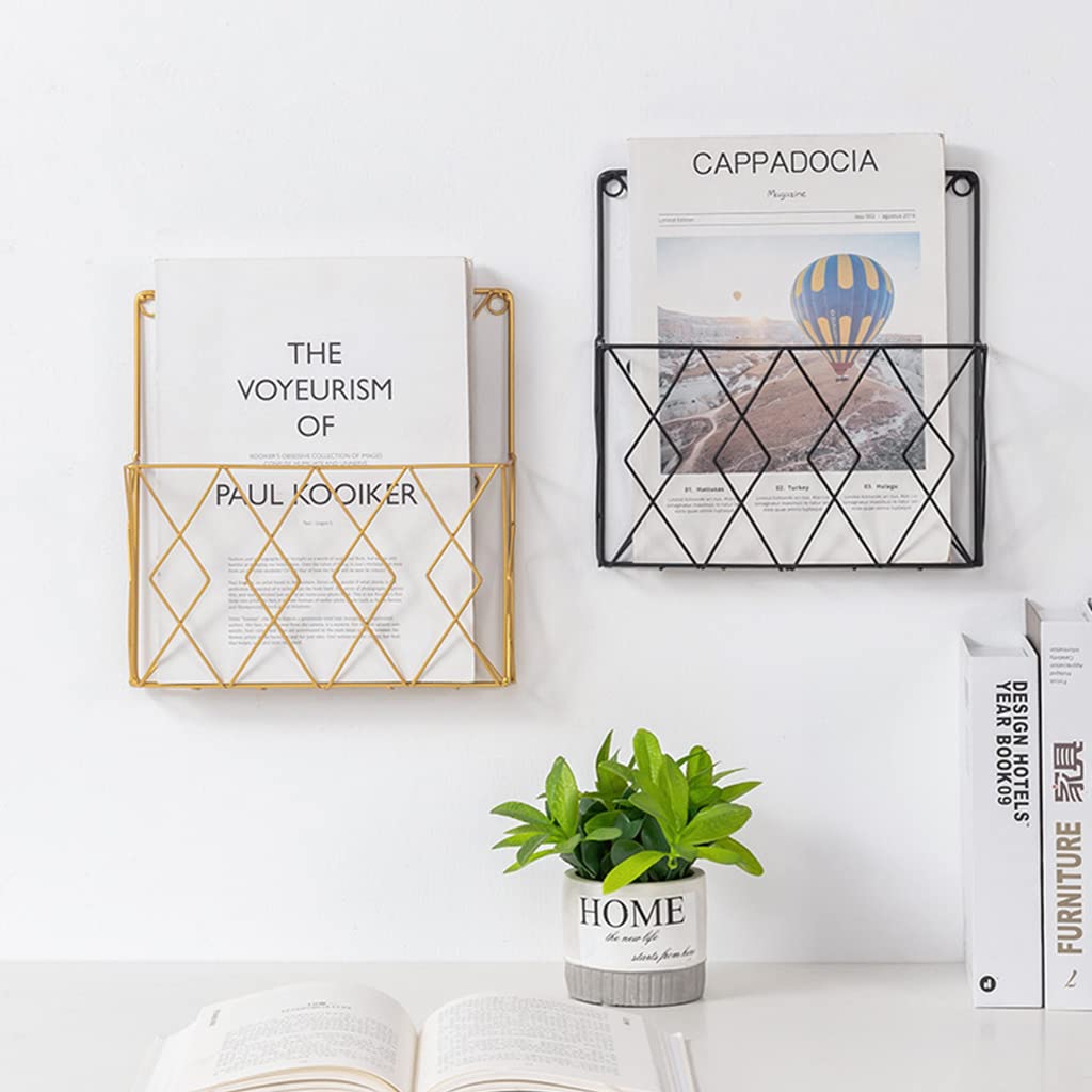 Wall File Holder Mesh Magazine Holder Hollow-out Iron Wire Collection For Case Vertical Holder Home Organizer Supplies