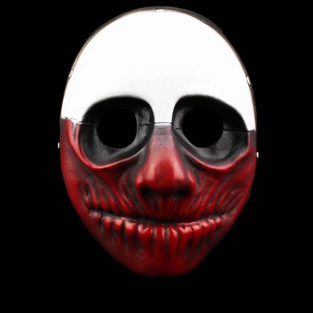 XKYGVM Resin Payday Mask, Resin Payday 2 Theme Game Mask Halloween Horror Masquerade Cosplay Costume Mask (Wolf Mask)