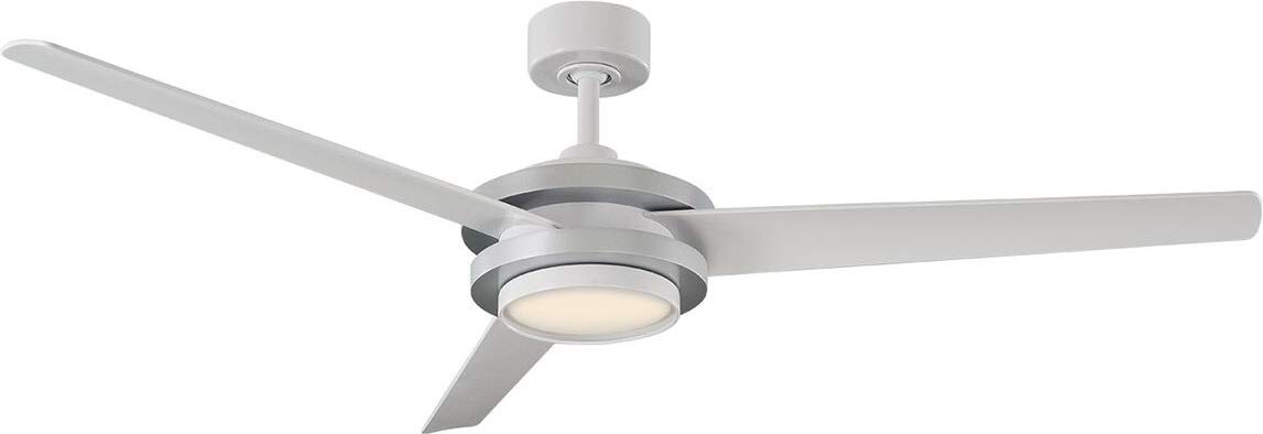 Venus Indoor/Outdoor 3-Blade Smart Ceiling Fan 60in Titanium Silver with 3000K LED Light Kit and Wall Control works with iOS/Android, Alexa, Google Assistant, Samsung SmartThings, and Ecobee