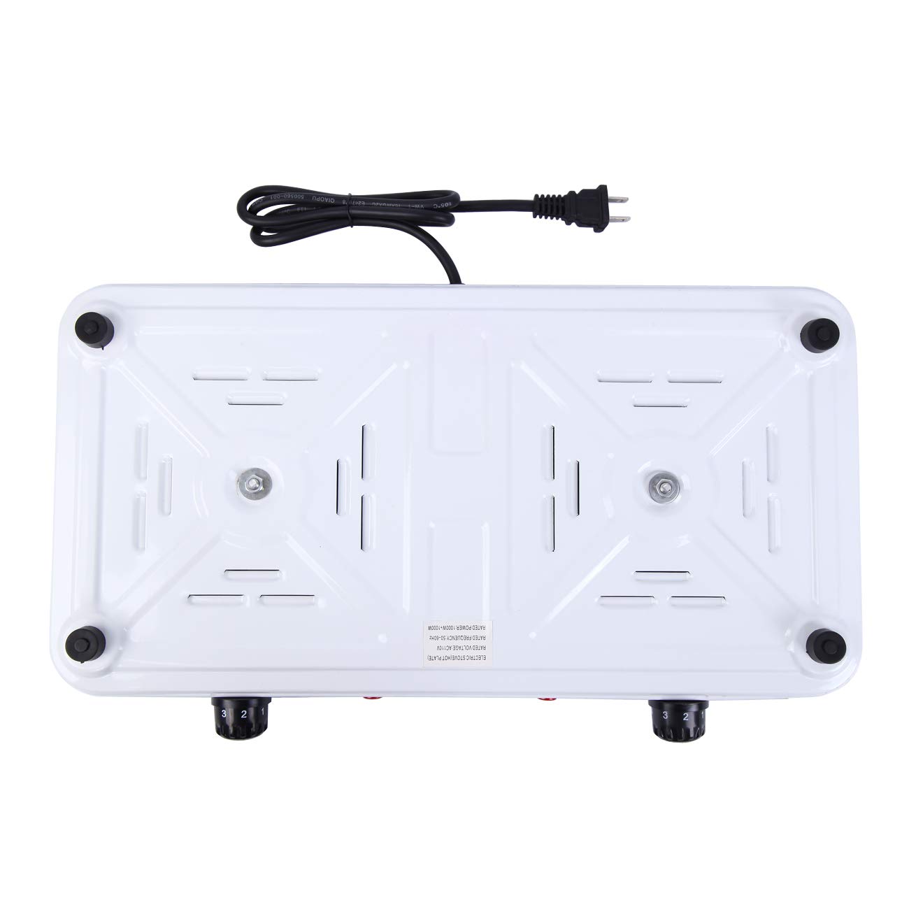 XuanYue Portable Electric Double Buffet Burner 2000W Portable Countertop Stove Heater with Temperature Control for Fast Cooking at Home,in Office,Buffet,Small Apartment