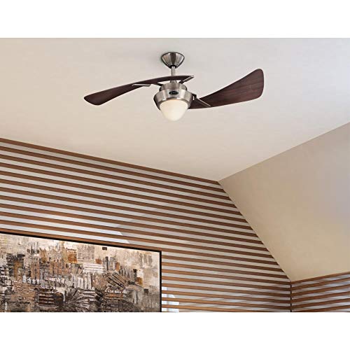 Westinghouse 7231100 Harmony Indoor Ceiling Fan with Light, 48 Inch, Brushed Nickel
