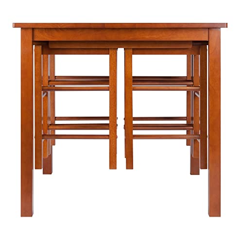 Winsome Wood Stella Snack Table, 33.07x33.07x30.16, Teak