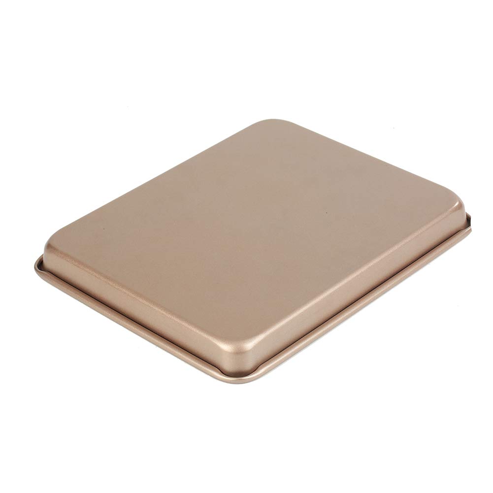 Walooza 11 Inch Baking Sheets Pan Nonstick Set of 2, Cookie Sheet Replacement Toaster Oven Tray,Deep Size 1 inch Bakeware, Non Toxic & Heavy Duty & Easy Clean