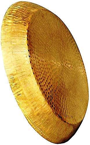 Will and Weaves Indian Traditional Brass Hammered Dough Mixer Atta Parant Size -14 Inch Parat Dough Maker