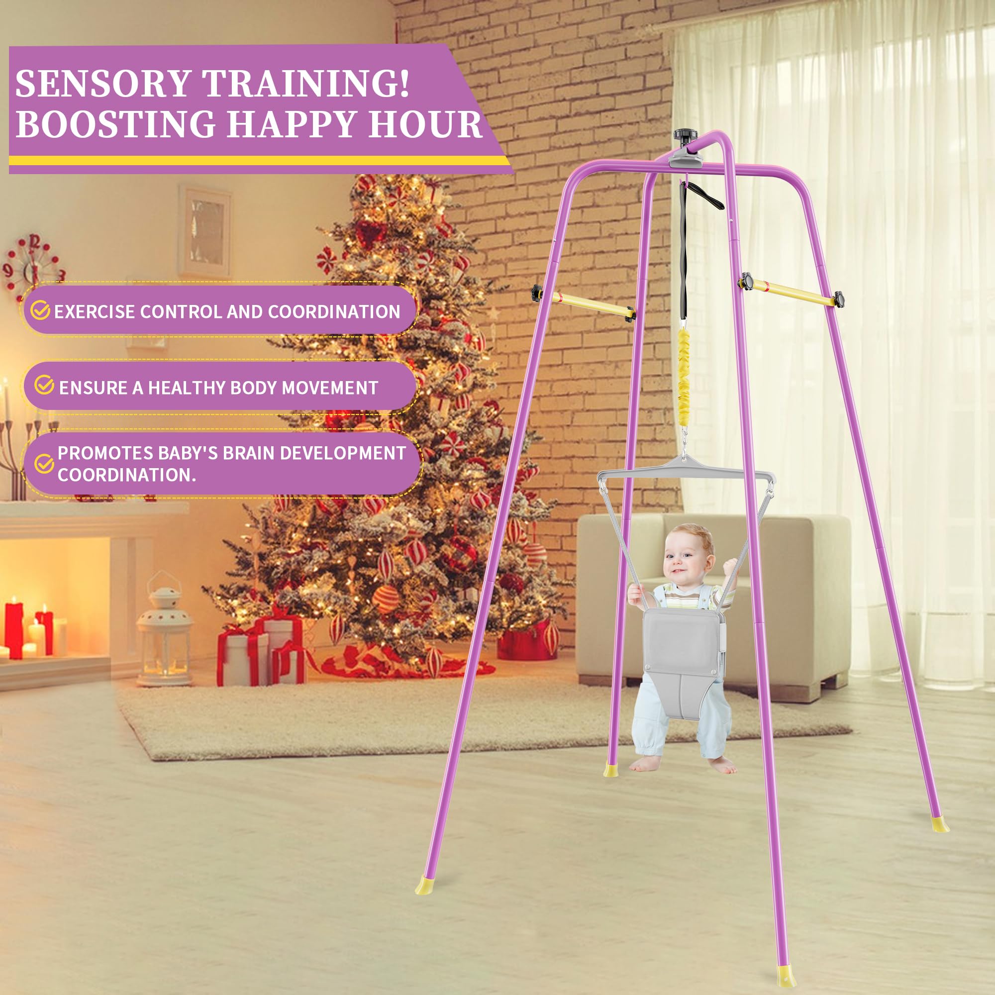 YIsintruan - The Original Baby Exerciser with Super Stand for Active Babies That Love to Jump and Have Fun (Standard, Purple)