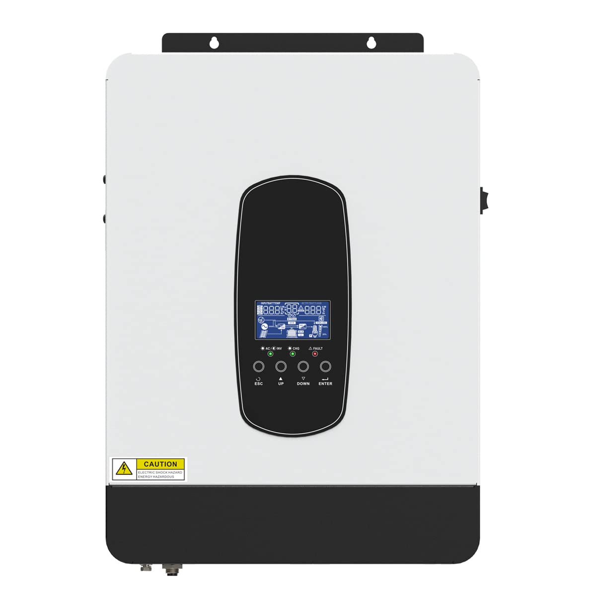 Y&H 2200W Solar Hybrid Inverter DC12V to AC230V,Off-Grid Pure Sine Wave Inverter with 80A MPPT Solar Charger+AC Charger,Max PV 2000W DC55-450V Input,fit for 12V Lead-Acid/Lithium Battery