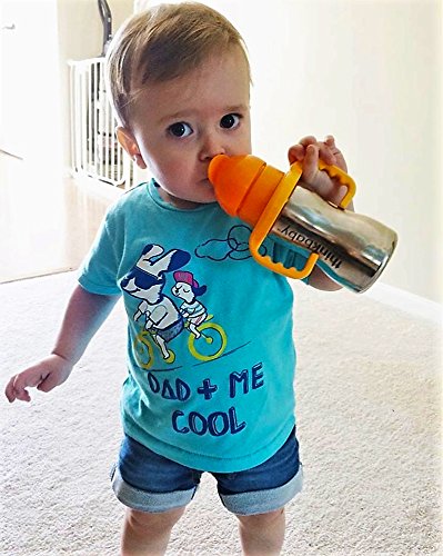 Thinkbaby Stainless Steel Thinkster Bottle, Orange (9 ounce)