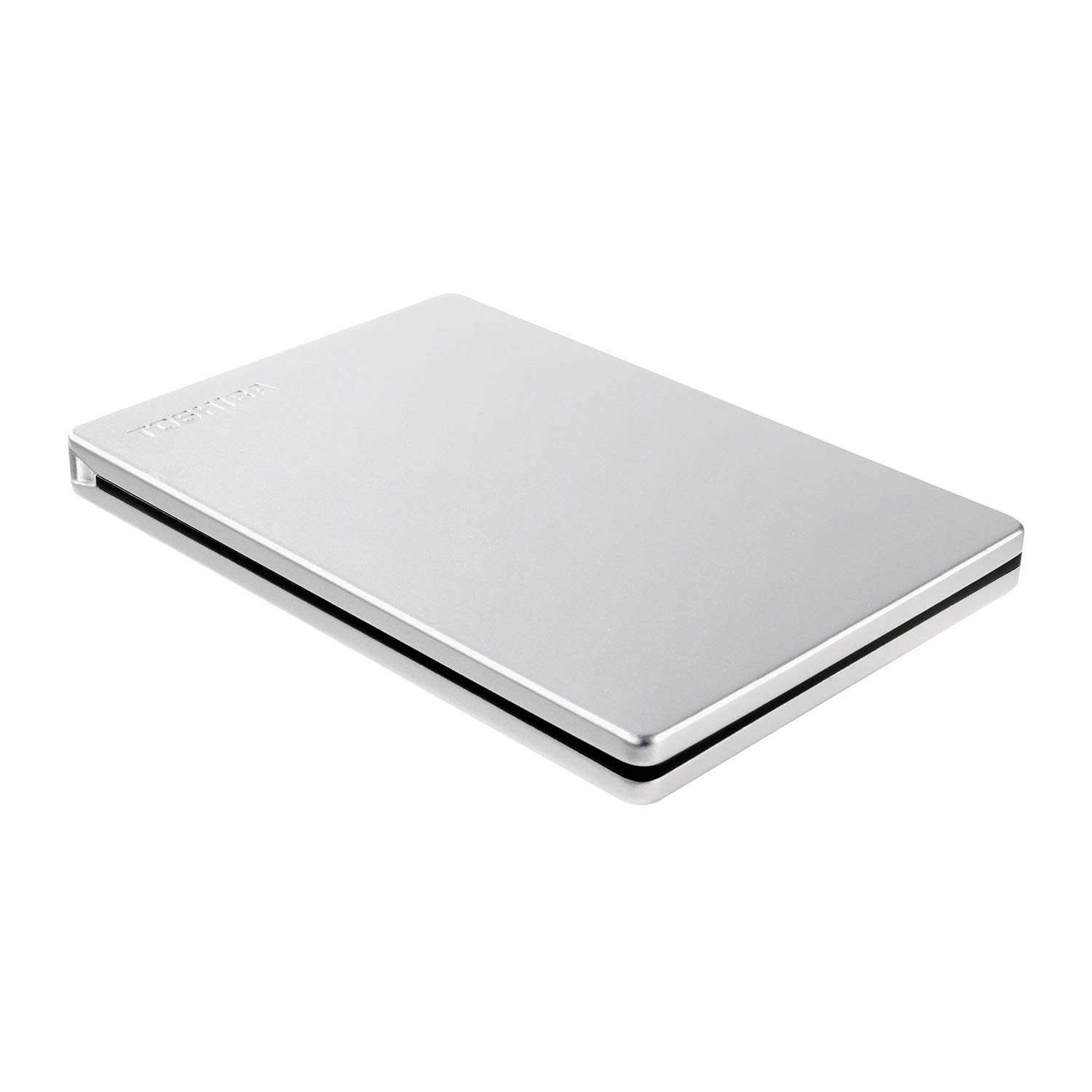 Toshiba Canvio Slim 2TB Portable External Hard Drive USB 3.0, Silver - HDTD320XS3EA