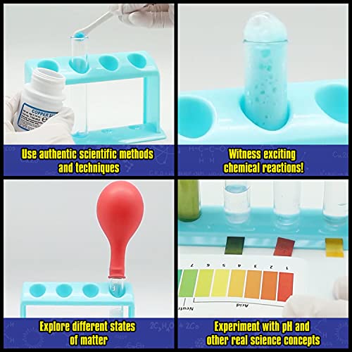 WILD! Science Test Tube Chemistry Lab - 50+ Fun Experiments and Reactions - Science Kits for Kids Age 8-12 - STEM Projects - Chemistry Set