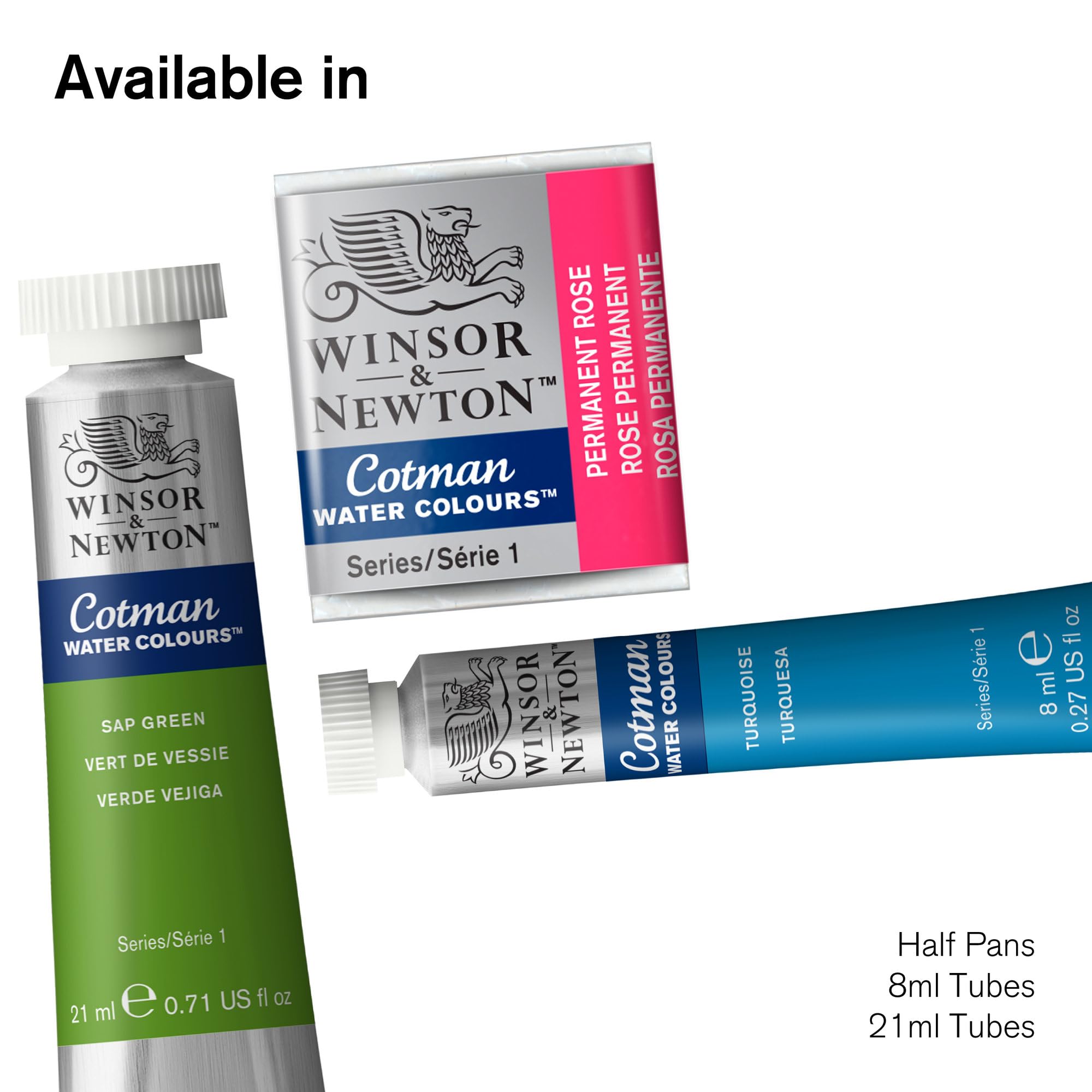 Winsor & Newton Cotman Watercolor Paint, 8ml (0.27-oz) Tube, Permanent Rose