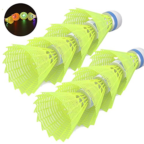 WINOMO LED Badminton Shuttlecocks Lighting Birdies Shuttlecock for Indoor Outdoor Sports Activities 8PCS