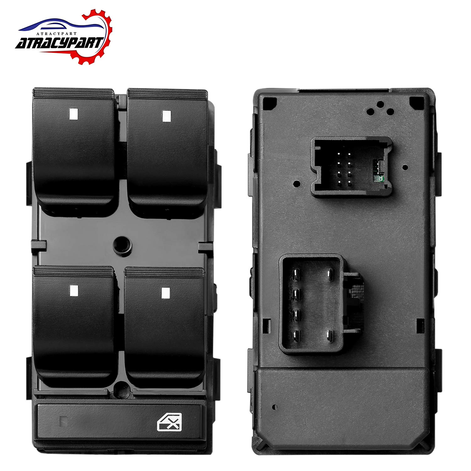 Window Switch Driver Side Master Power Switch - Compatible with 2007-2013 Chevy Silverado Traverse HHR, GMC Sierra Yukon - Replaces# 20945129, 25789692