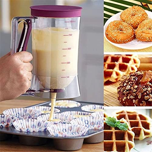 TTKL Cupcake Pancake Cookies Cream Dispenser Cake Mix Jug Baking Essentials Maker Cooking Tools Funnel Measuring cup Accessories