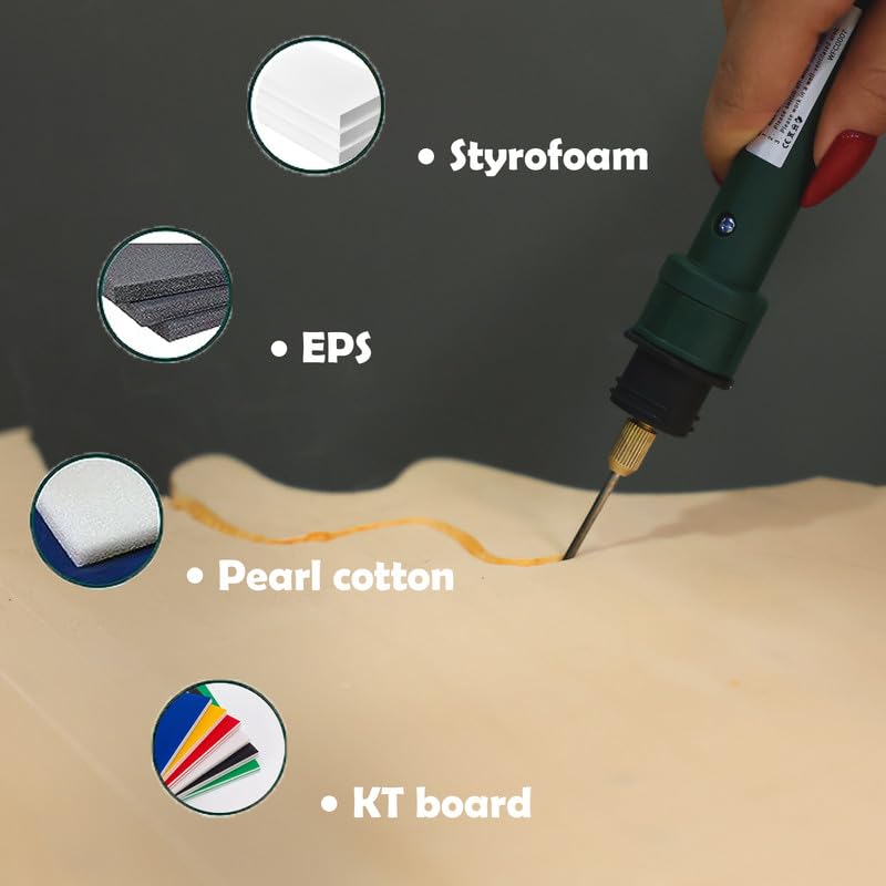 WINONS Hot Wire Foam Cutter with Temperature Controller and Light Indicator 18W, Upgraded WFC-0007 Styrofoam Cutter also can be used as a Hot Knife Foam Cutter and Polystyrene Cutting Tool