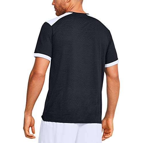 Under Armour Men's Threadborne Match Jersey, Black (001)/White, Small
