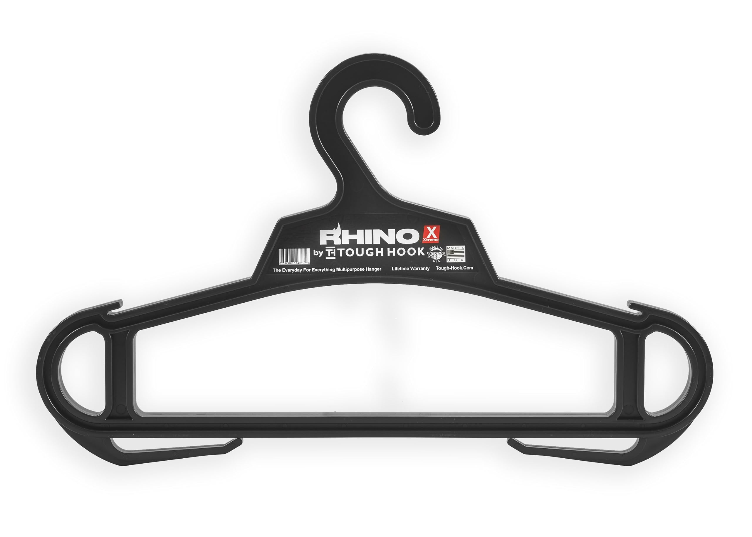 Tough Hook Rhino Xtreme Hanger, Black, Heavy Duty, 200 lb Capacity, Triangular, ABS Resin