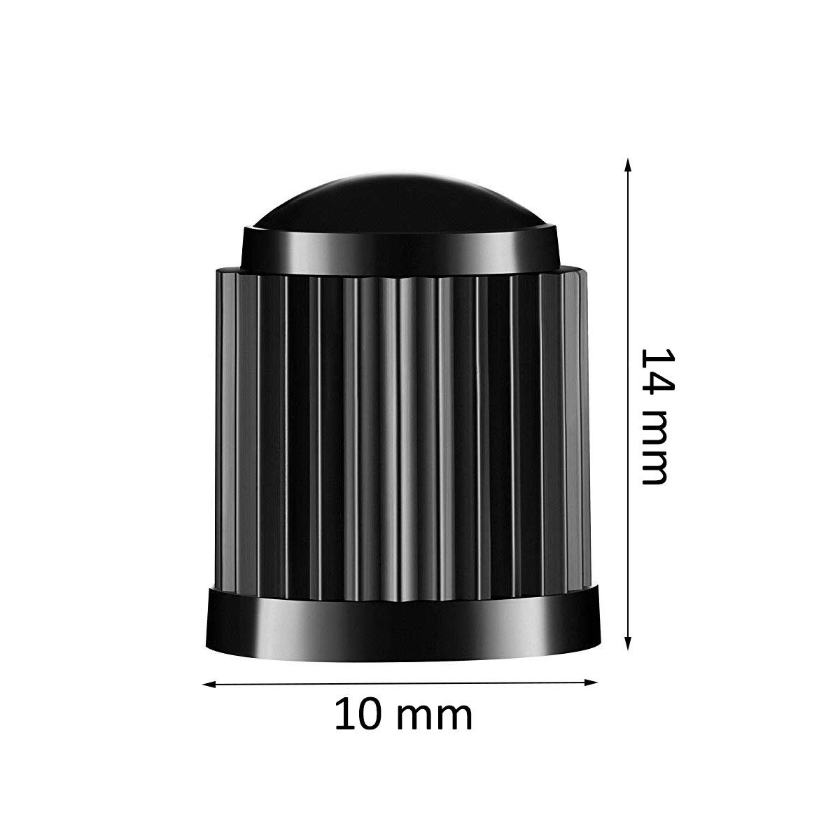 Tyre Valve Caps, 20Pcs Plastic Car Tire Stem Dust Covers for SUV, Motorbike, Trucks, Bike, Bicycle, Black