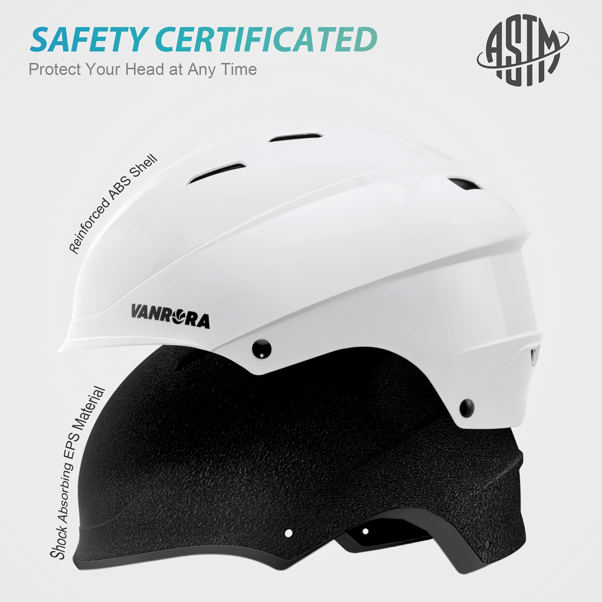 VANRORA Ski Goggles with Ski Helmet White M