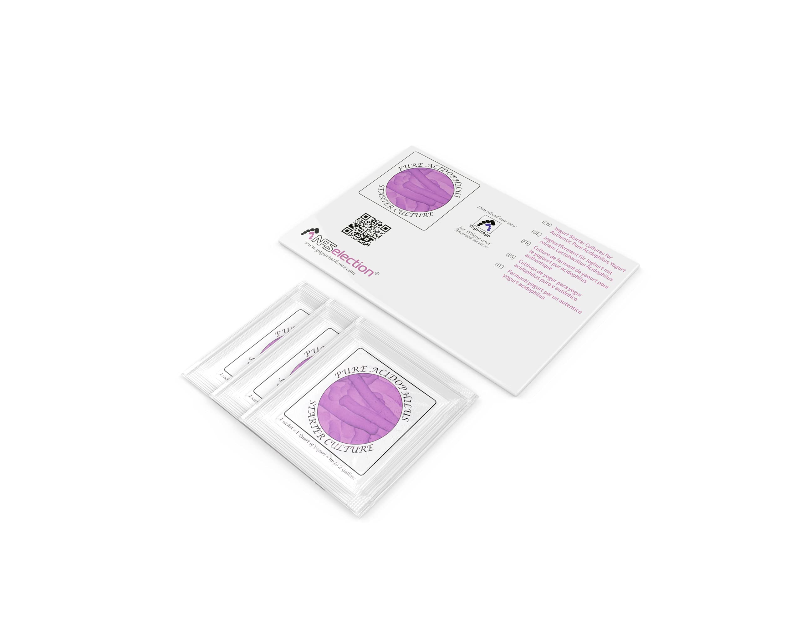 Yogurt Starter Cultures - Pack of 3 Freeze-dried Culture Sachets for Pure Acidophilus Yogurt (3)
