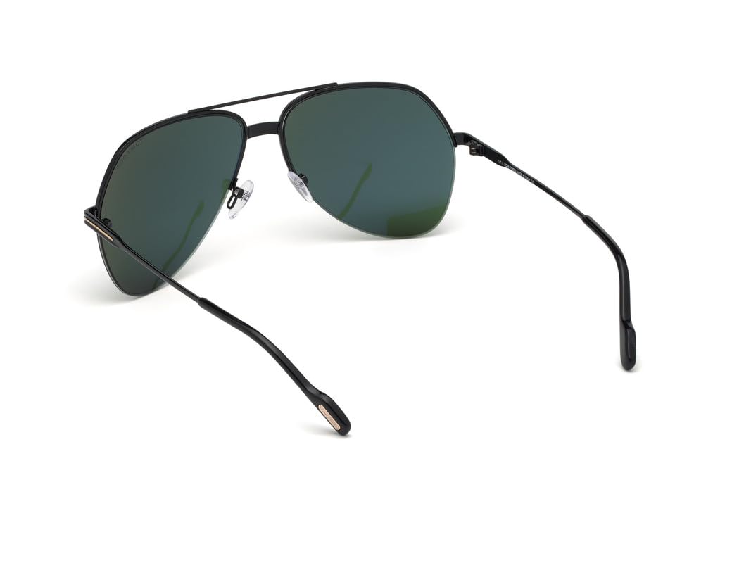 Tom Ford Aviator Sunglasses TF644 Wilder-02 01N Shiny Black 62mm FT0644